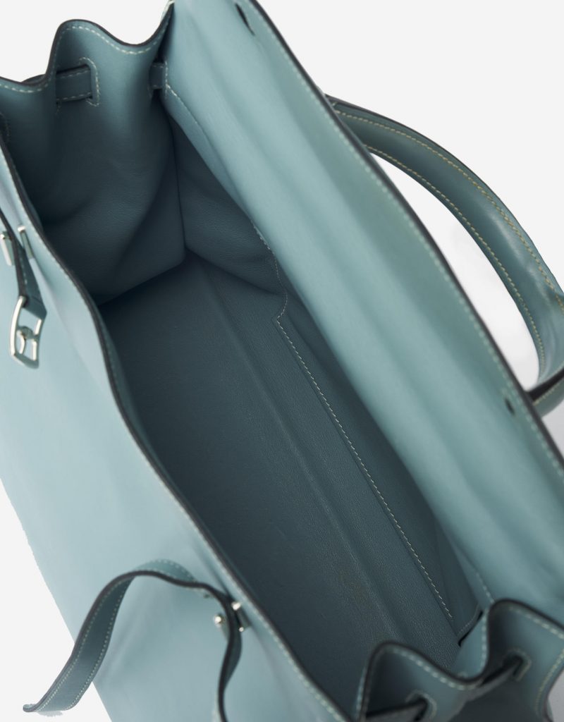 Hermès Kelly Flat 35 Swift Blue Atoll | SACLÀB