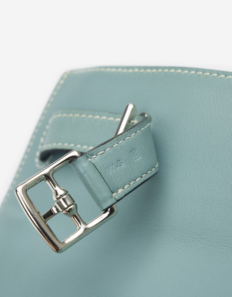 Hermès Kelly Flat 35 Swift Blue Atoll | SACLÀB