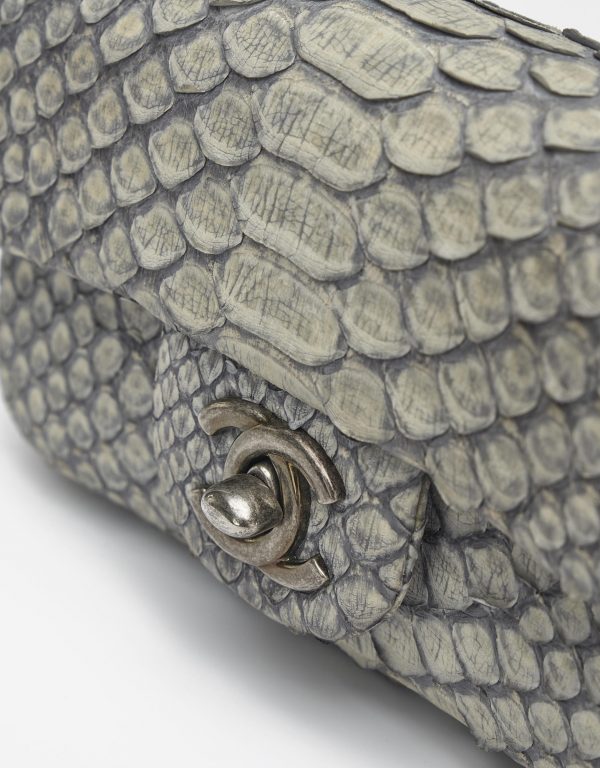 Chanel Timeless Extra Mini Python Grey | SACLÀB