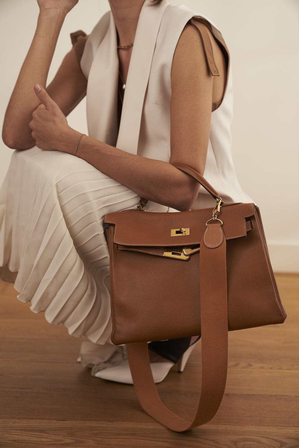 Herm s Kelly 32 Epsom Gold SACL B