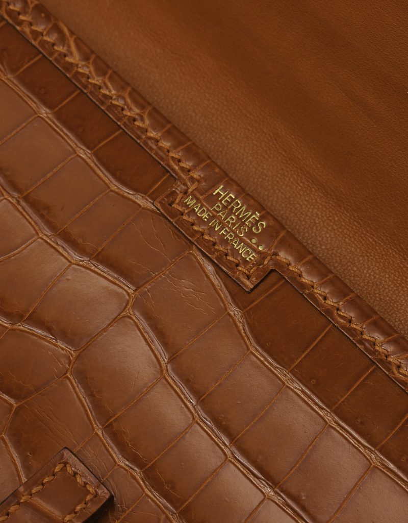 Hermès Jige Mini Clutch 20 Niloticus Crocodile Orange H | SACLÀB