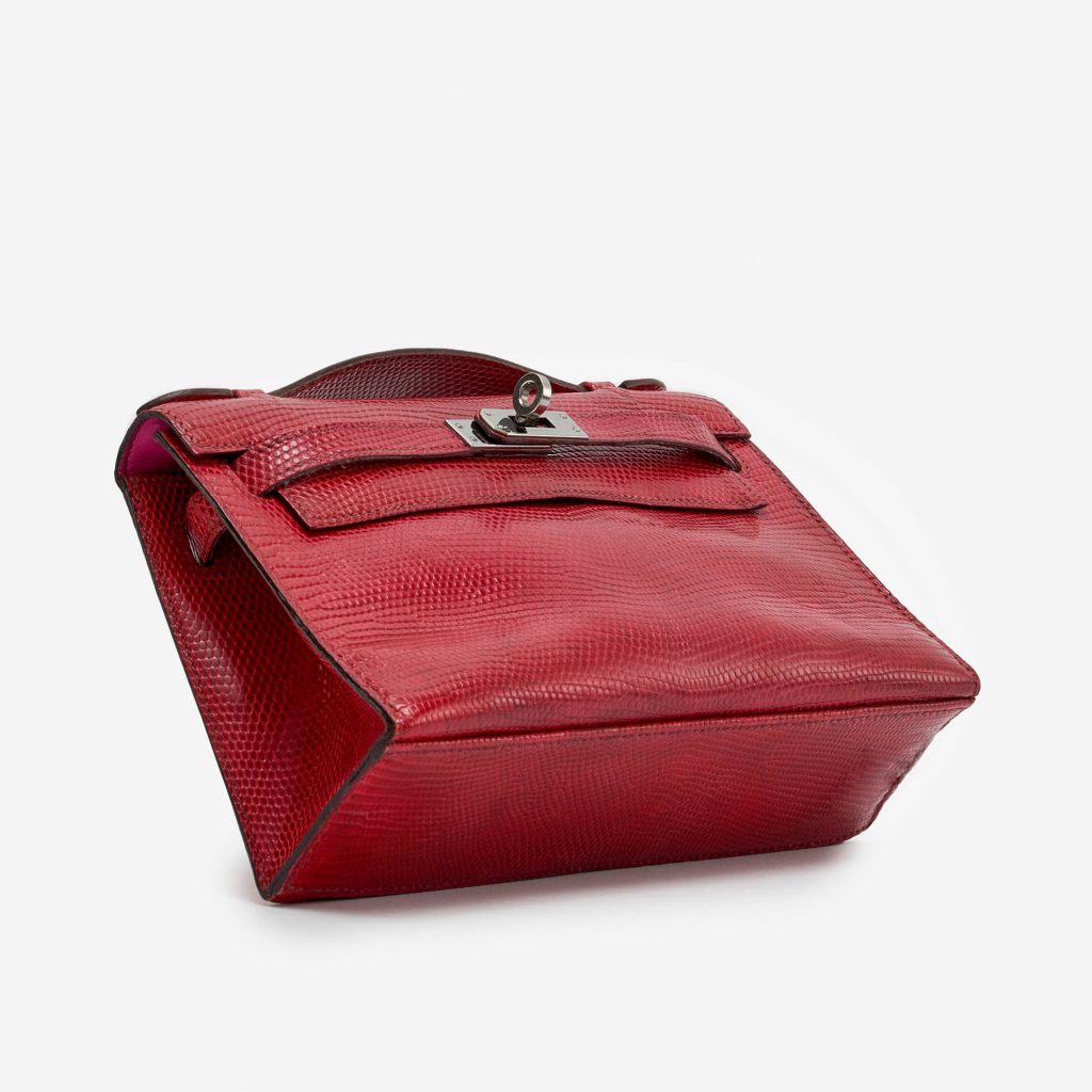 Hermès Kelly Pochette Lizard Fuchsia | SACLÀB