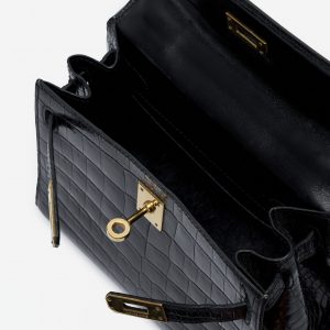 Hermès Kelly Mini Crocodile Black | SACLÀB