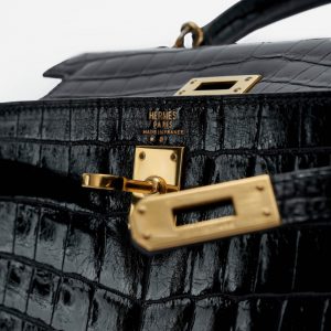 Hermès Kelly Mini Crocodile Black | SACLÀB