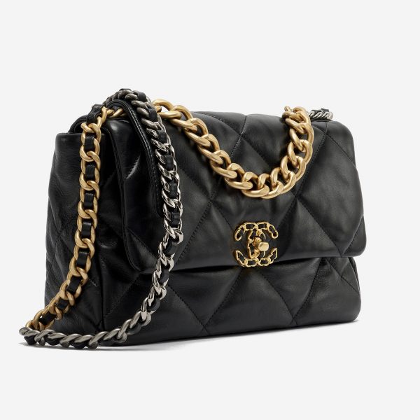 Chanel 19 Large Chevre Black | SACLÀB