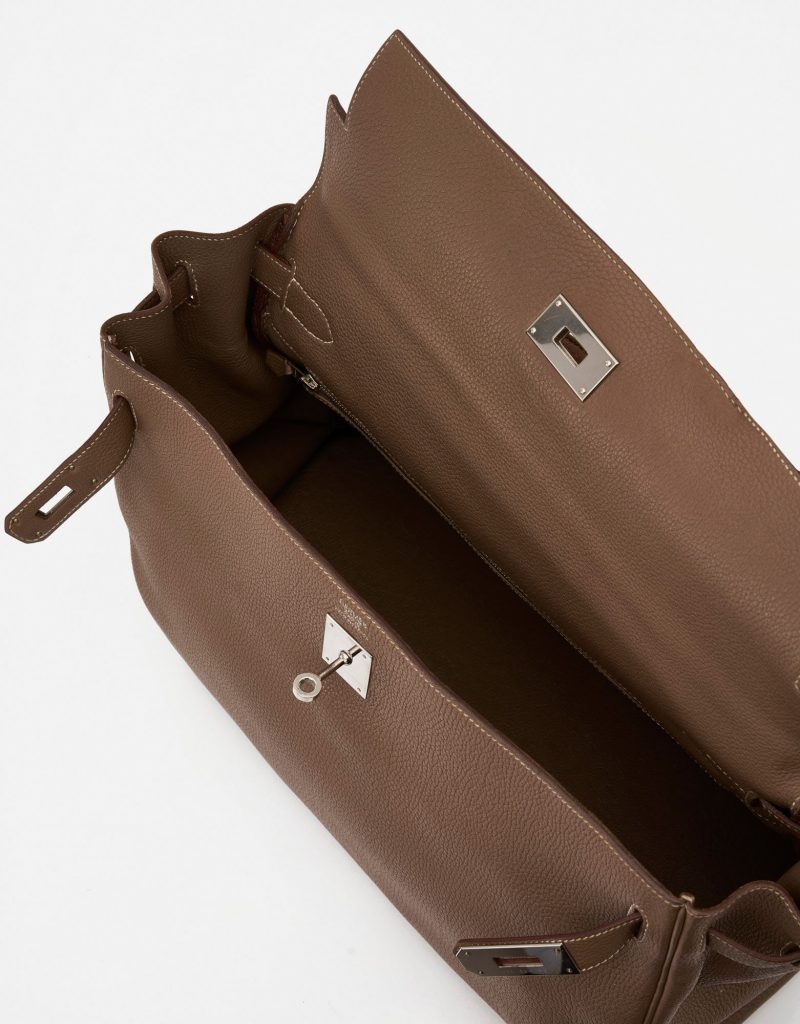 Hermès Kelly 40 Clemence Etoupe | SACLÀB