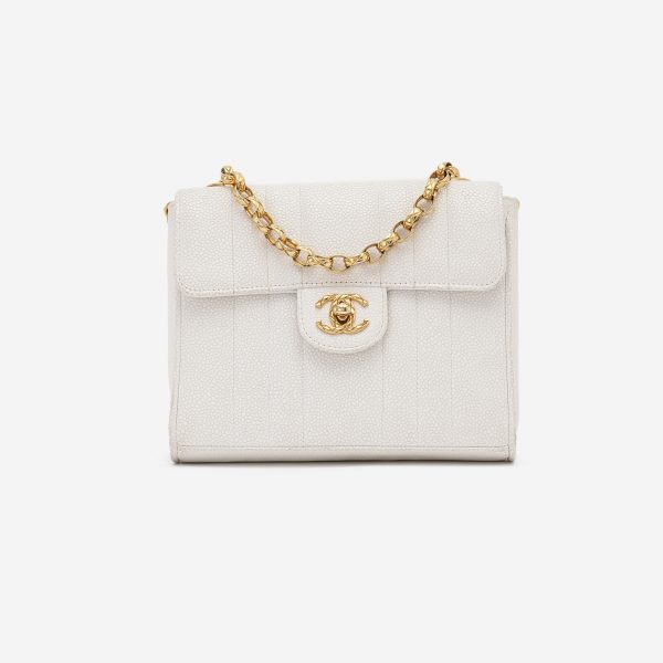 Chanel Timeless Mini Caviar White | SACLÀB