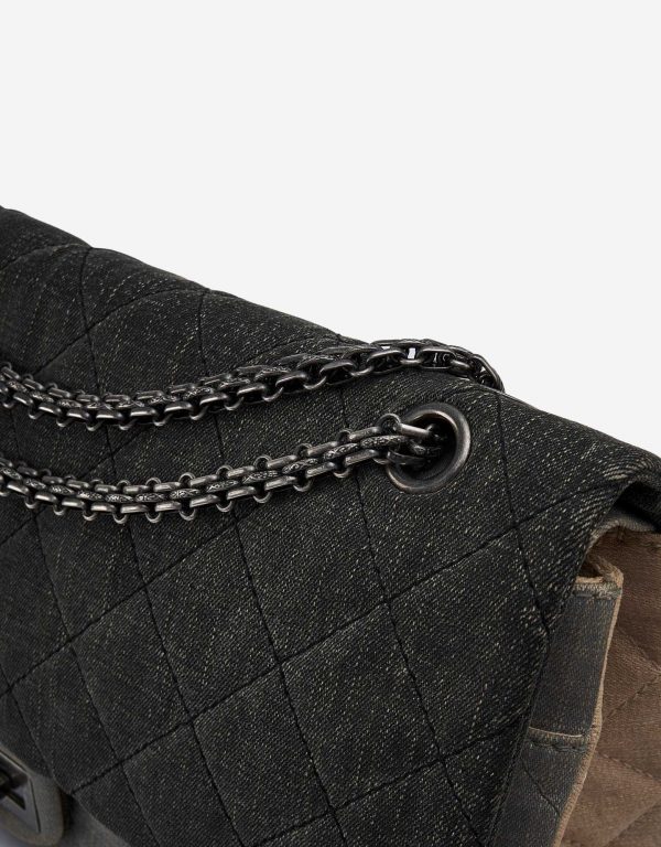 Chanel 2.55 Reissue Maxi Denim Grey | SACLÀB