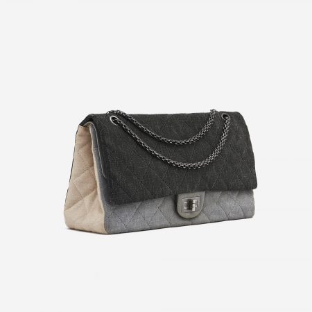 Chanel 2.55 Reissue Maxi Denim Grey | SACLÀB