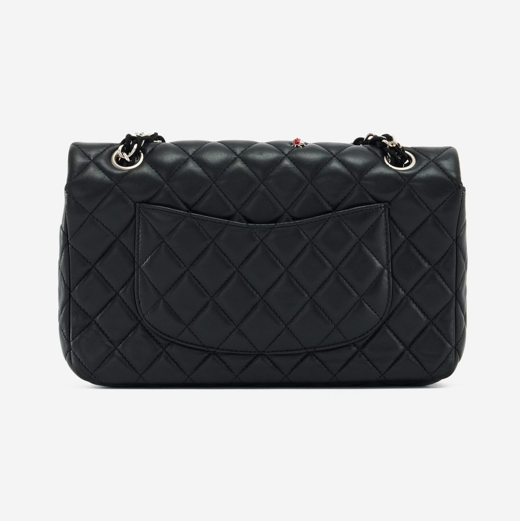 Chanel Timeless Medium Lamb Black Ladybug | SACLÀB
