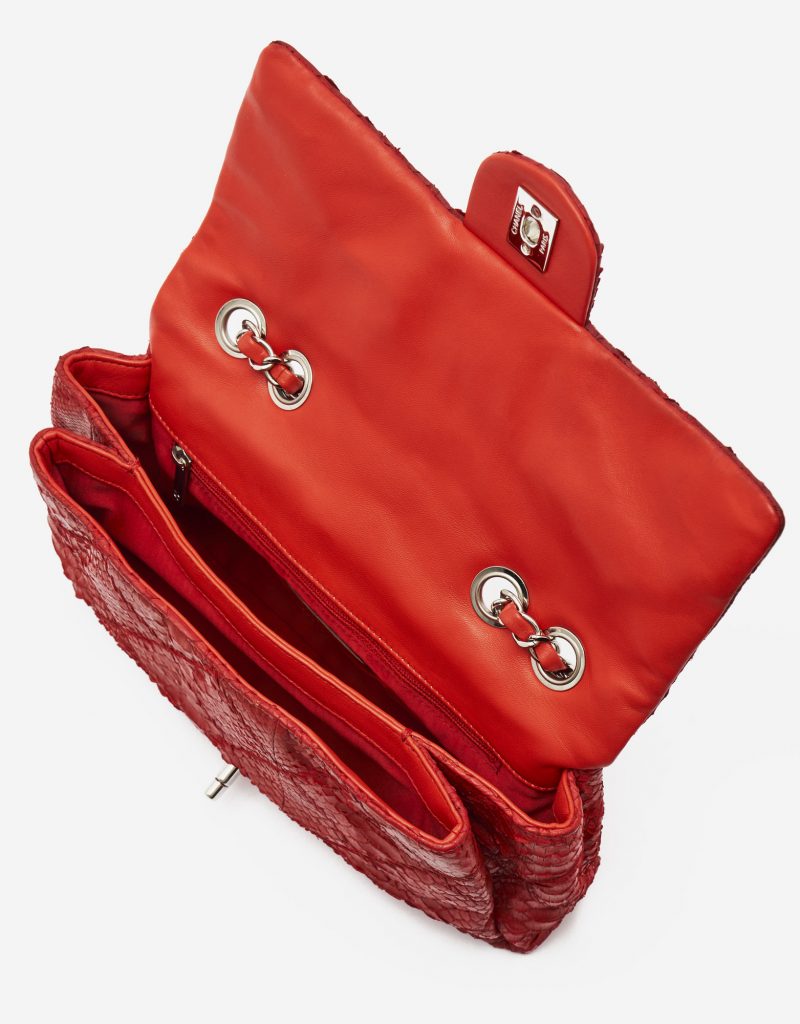 Chanel Timeless Medium Python Red | SACLÀB
