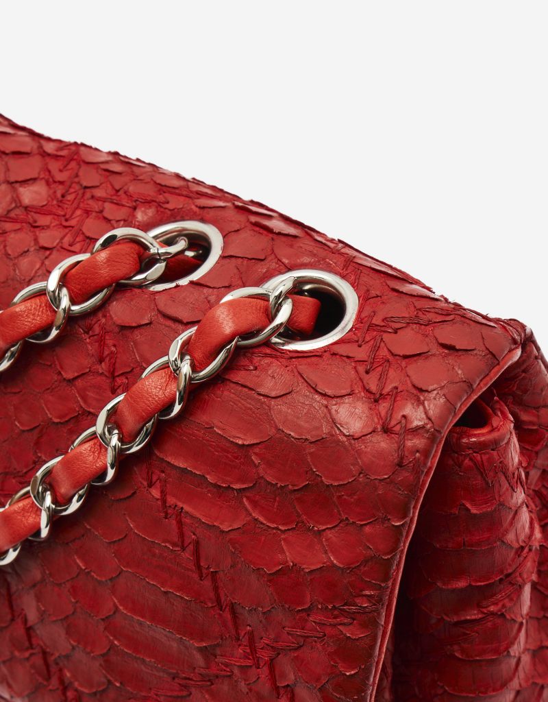Chanel Timeless Medium Python Red | SACLÀB