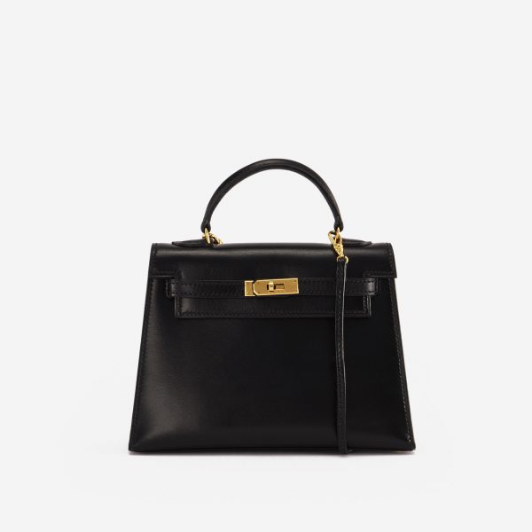 Hermès Kelly 15 Box Black | SACLÀB