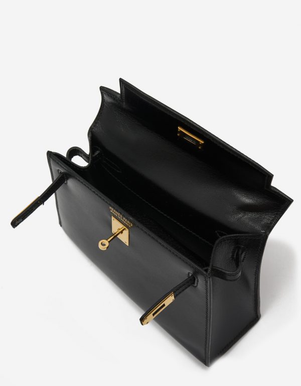Hermès Kelly 15 Box Black | SACLÀB