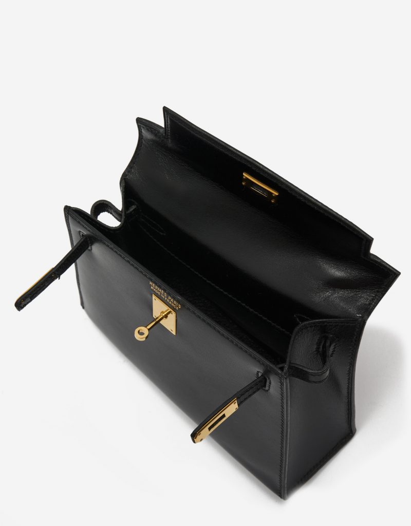 Hermès Kelly 15 Box Black | SACLÀB