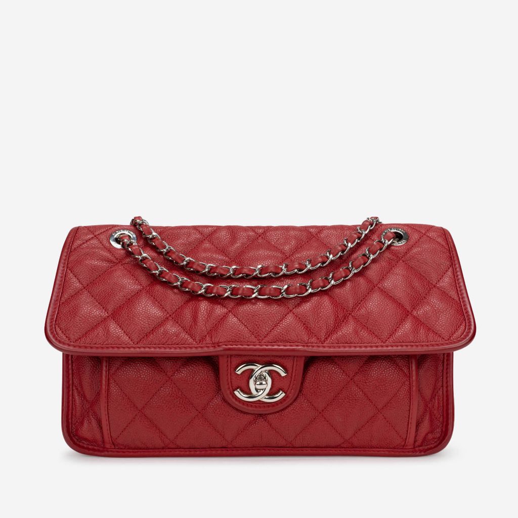 Chanel Timeless French Riviera Jumbo Caviar Red | SACLÀB