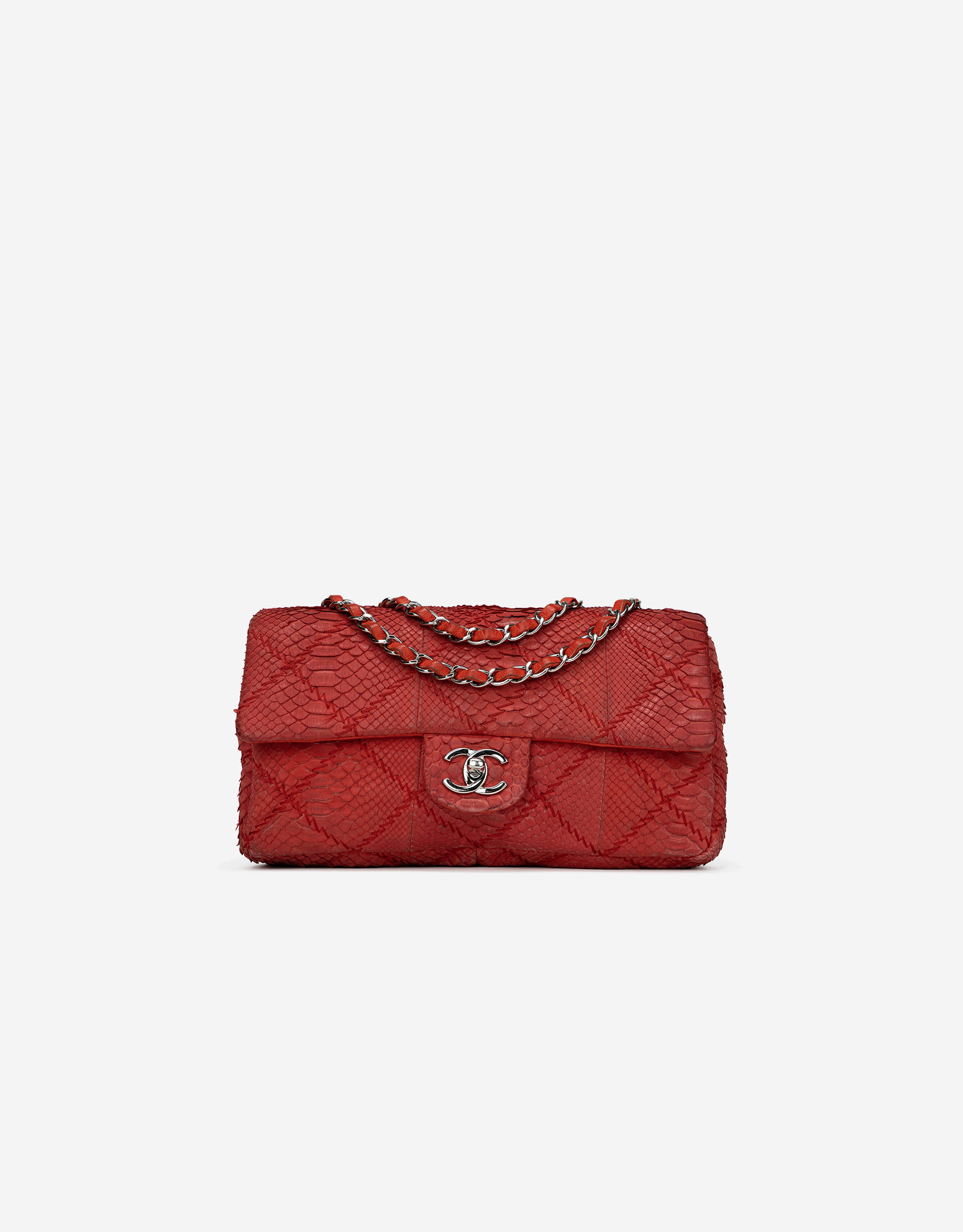 Chanel Timeless Medium Python Red | SACLÀB