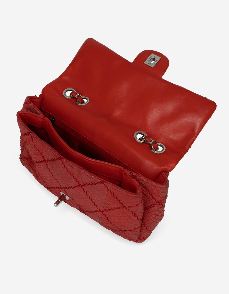 Chanel Timeless Medium Python Red | SACLÀB