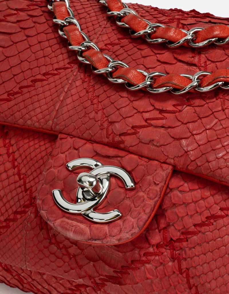 Chanel Timeless Medium Python Red | SACLÀB