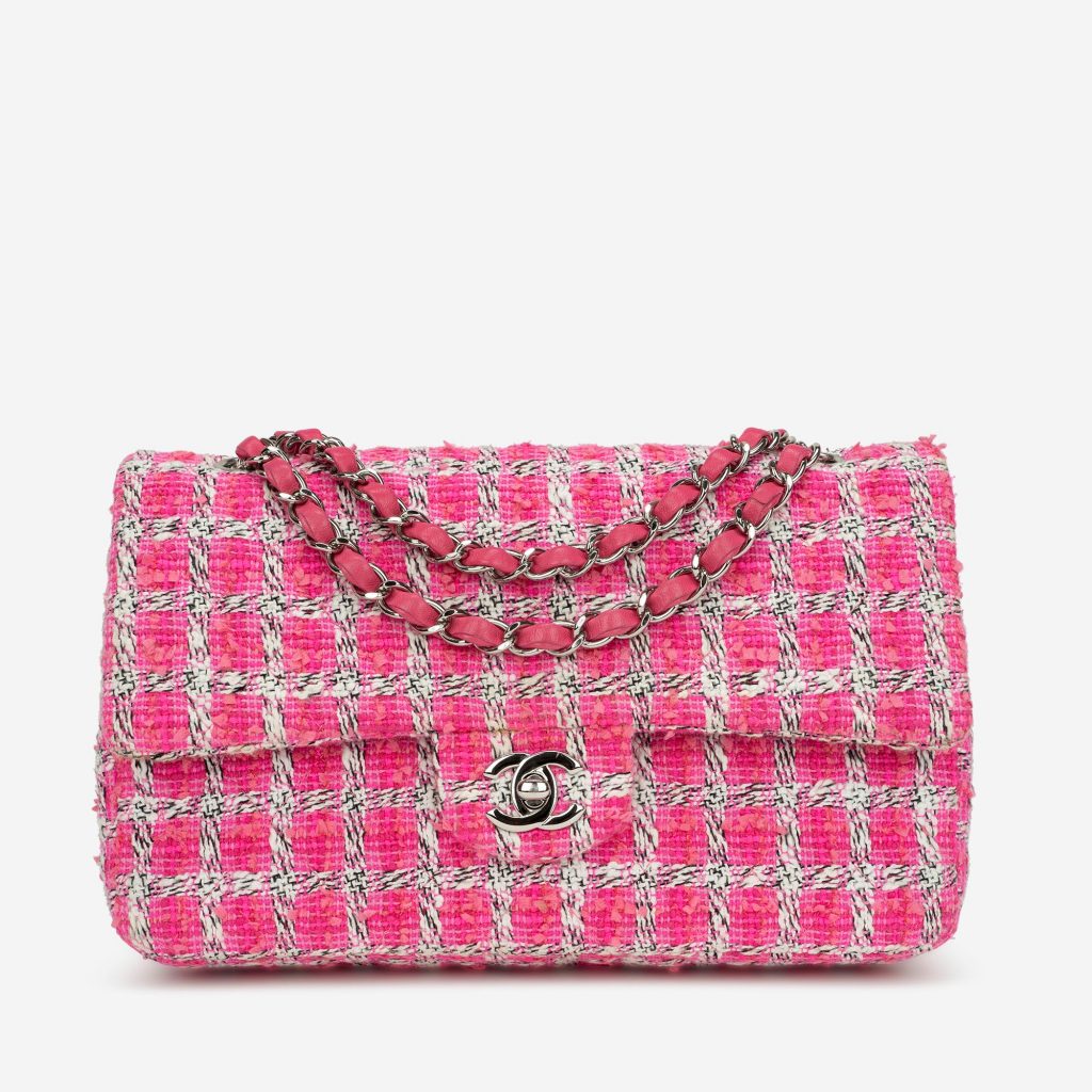 Chanel Timeless Medium Tweed Pink / White | SACLÀB