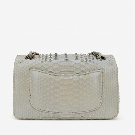 Chanel Timeless Rectangular Python Silver | SACLÀB