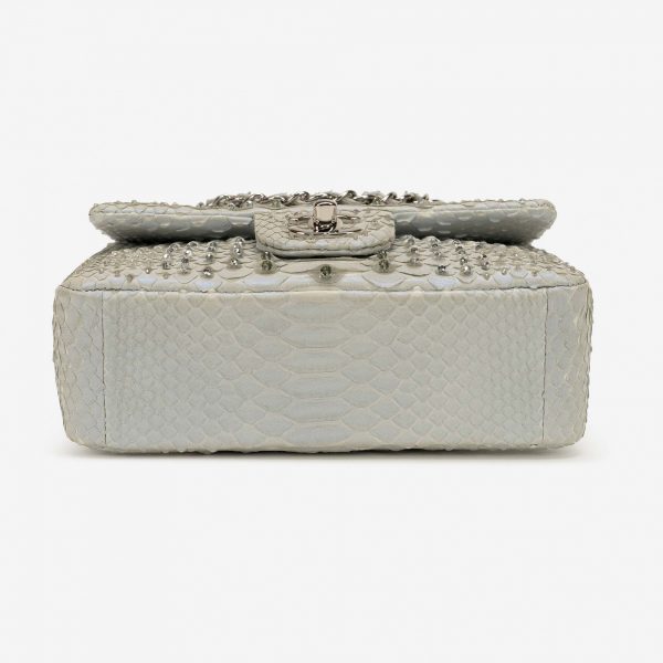 Chanel Timeless Rectangular Python Silver | SACLÀB