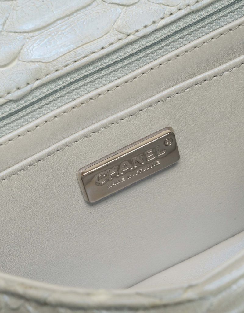 Chanel Timeless Rectangular Python Silver | SACLÀB