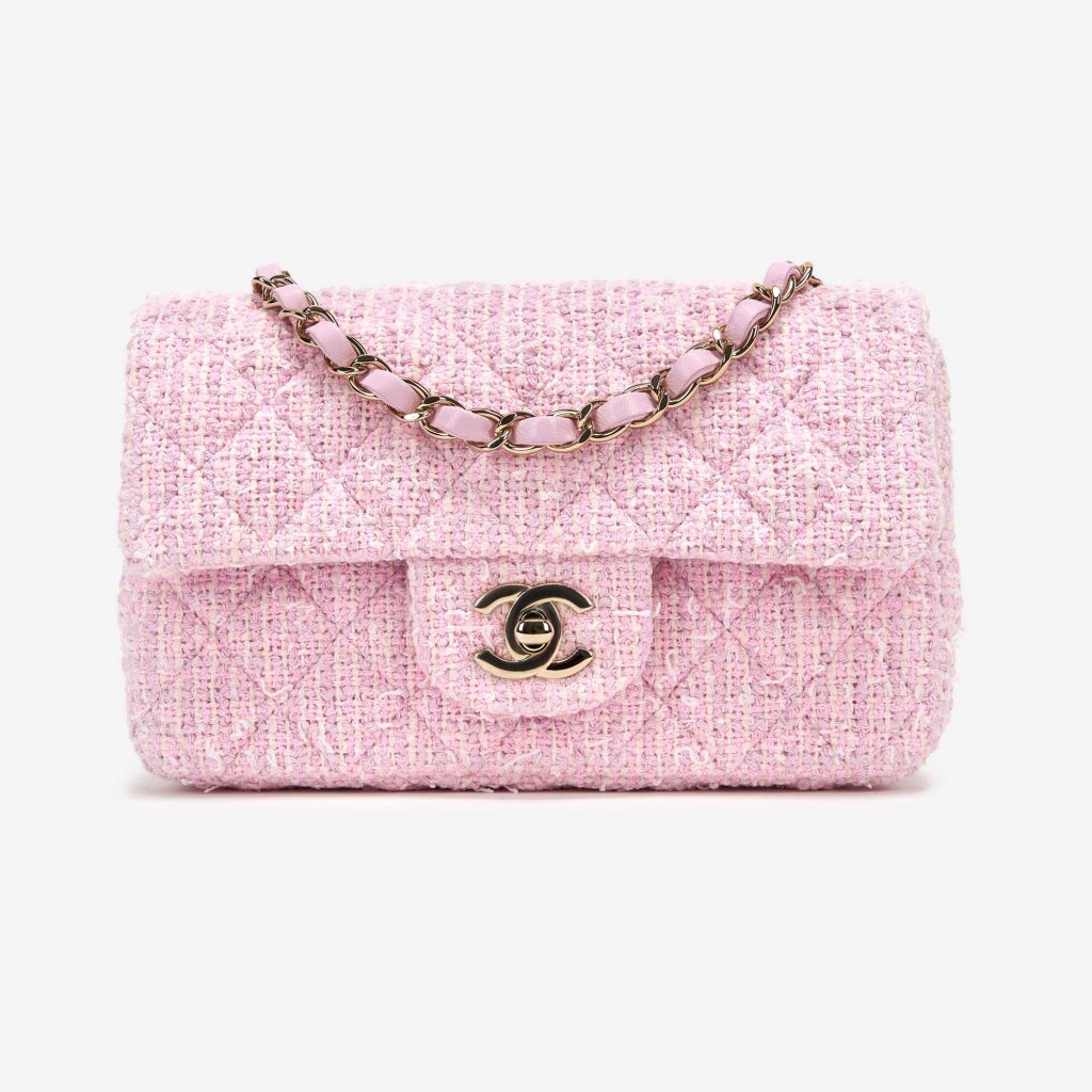 Chanel Timeless Mini Rectangular Tweed Pink | SACLÀB