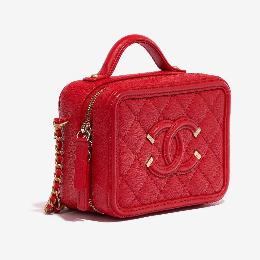 Chanel Vanity Case Small Caviar Red | SACLÀB