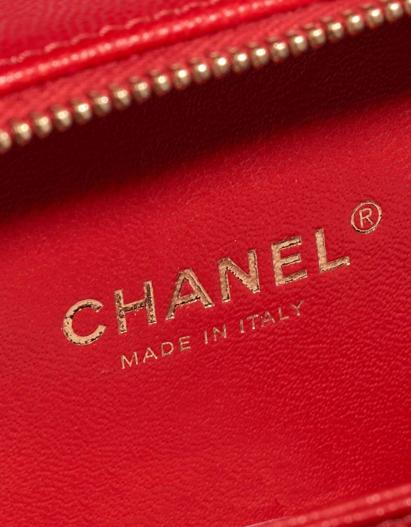 Chanel Vanity Case Small Caviar Red | SACLÀB