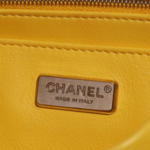 Chanel Backpack Python Yellow | SACLÀB