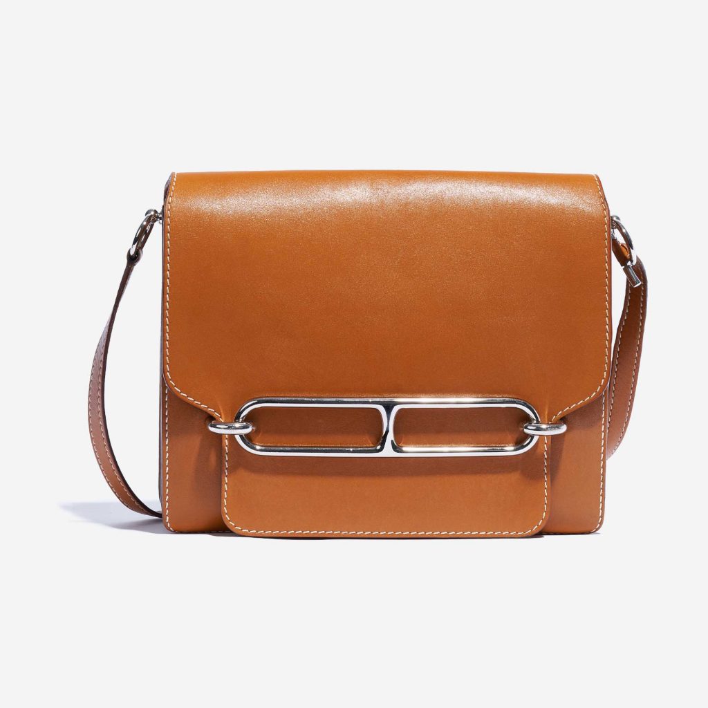 Hermès Roulis 23 Tadelakt / Chevre Gold / Rouge Pivoine | SACLÀB