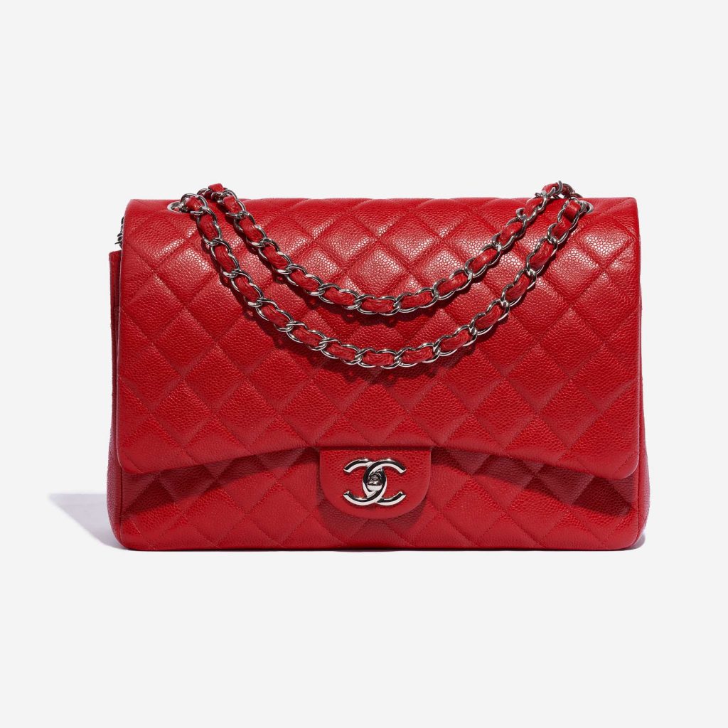 Chanel Timeless Maxi Caviar Red | SACLÀB