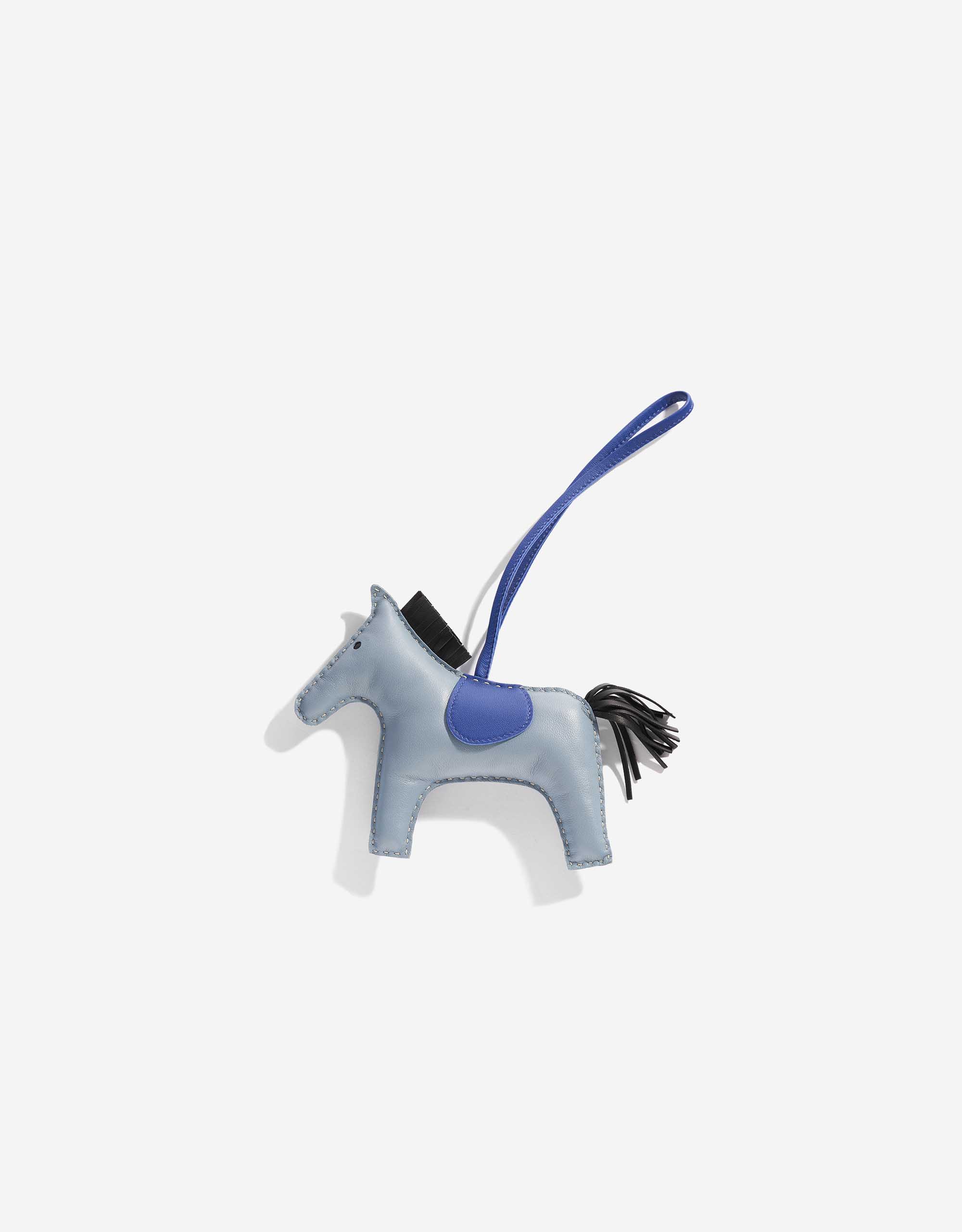 Hermès Rodeo GM Milo Lamb Blue Jean / Black / Blue Electrique | SACLÀB