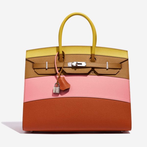 Hermès Birkin 35 Sunrise Rainbow Epsom Lime / Rose Confetti / Sesame ...