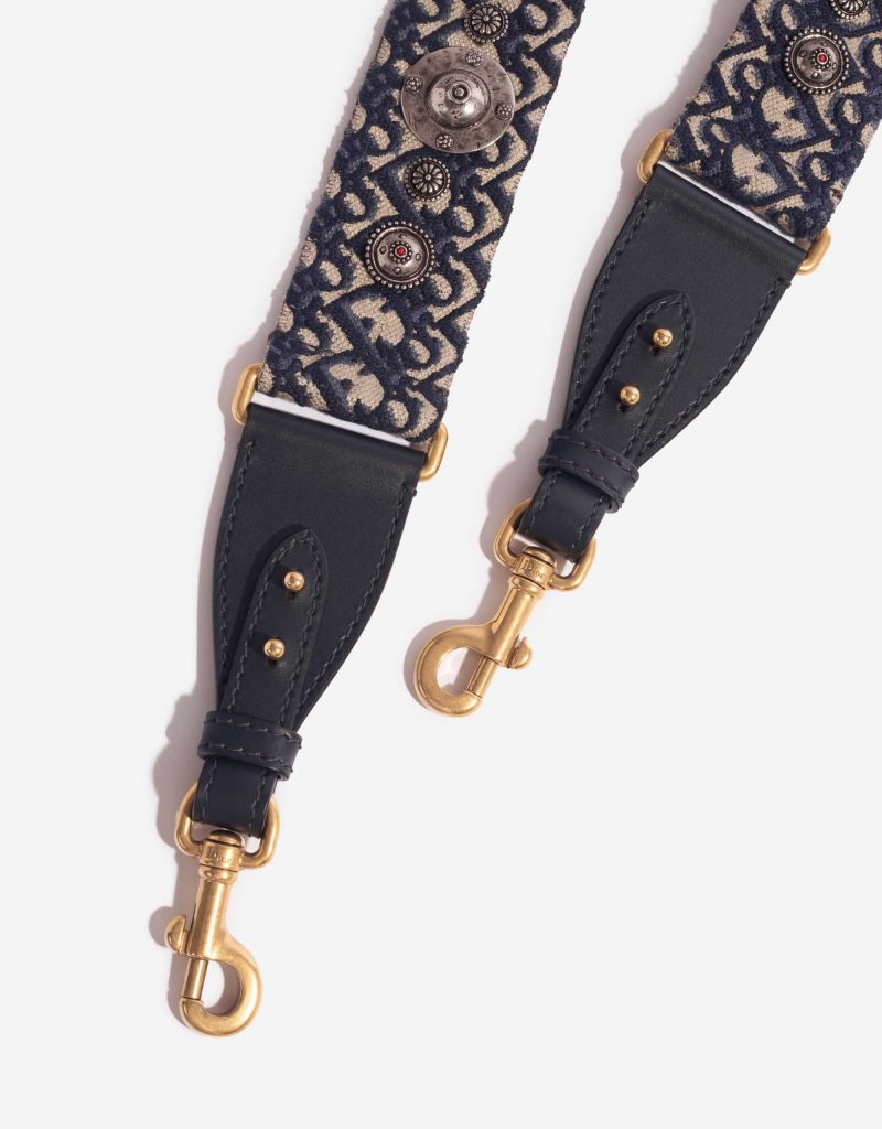 Dior Shoulder Strap Oblique Embroidery Blue | SACLÀB