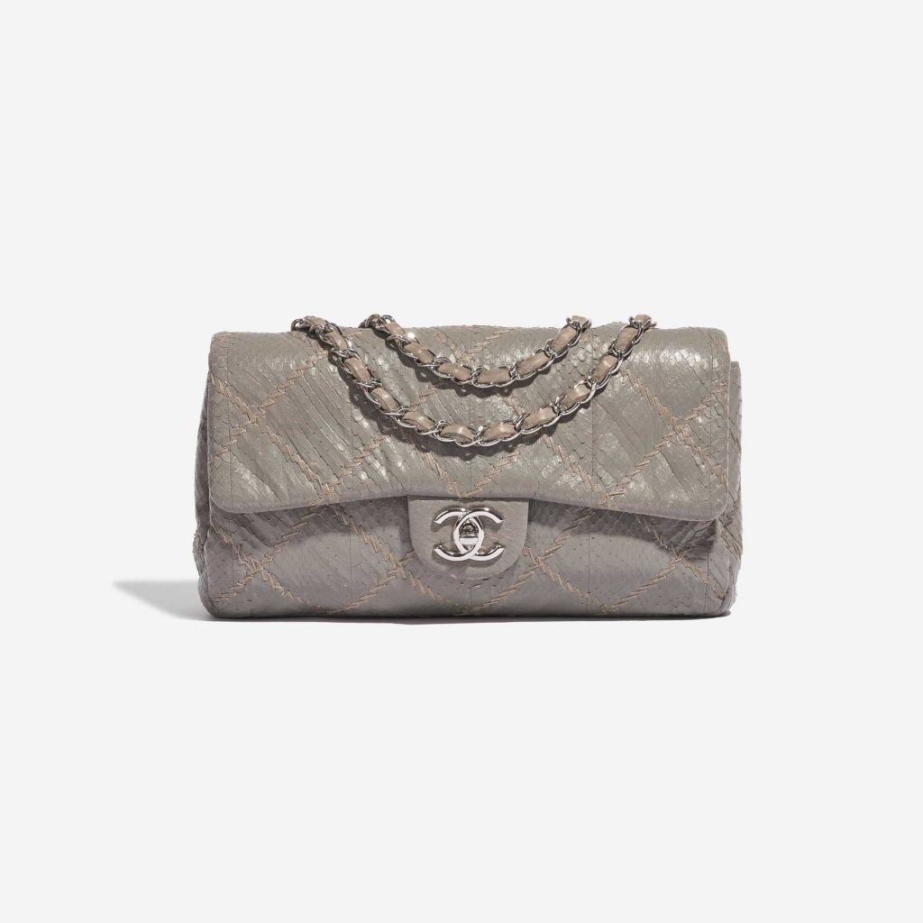 Chanel Timeless Medium Python Grey | SACLÀB
