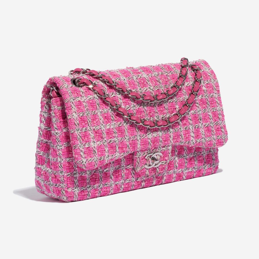 Chanel Timeless Jumbo Tweed Pink / White | SACLÀB