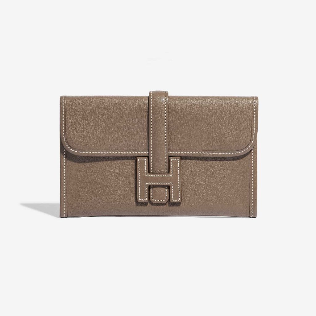 Hermès Jige Clutch Mini Chevre Etoupe | SACLÀB