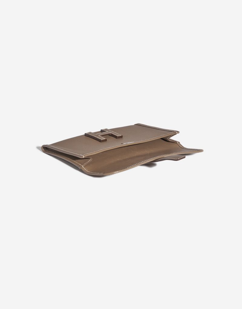 Hermès Jige Clutch Mini Chevre Etoupe | SACLÀB