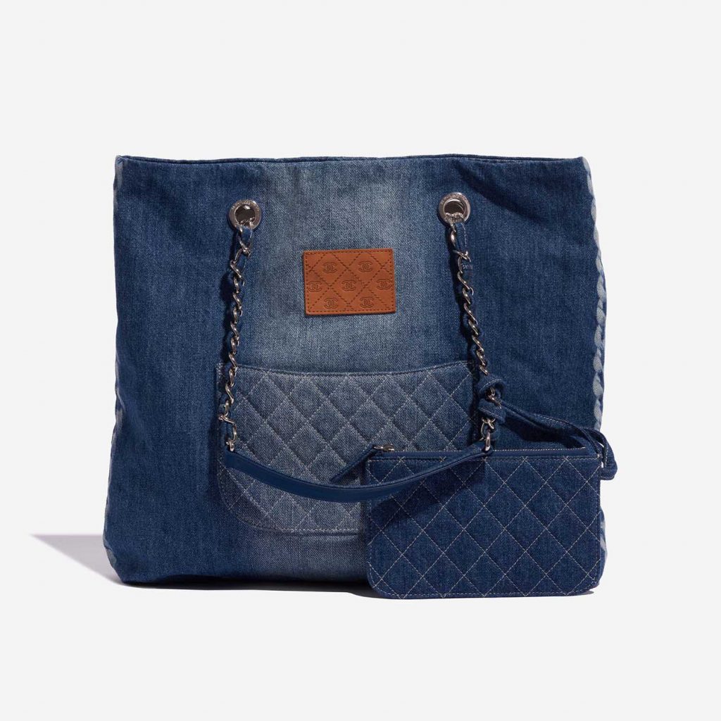 Chanel Shopping Tote Denim Blue | SACLÀB