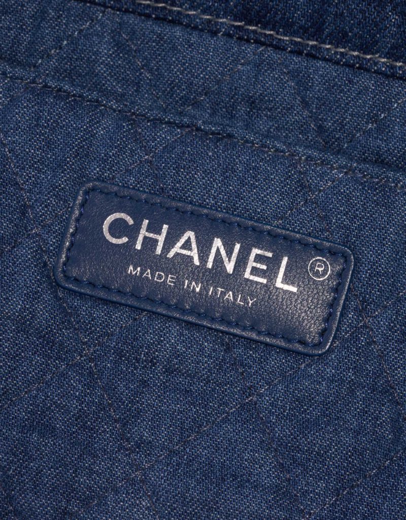 Chanel Shopping Tote Denim Blue | SACLÀB