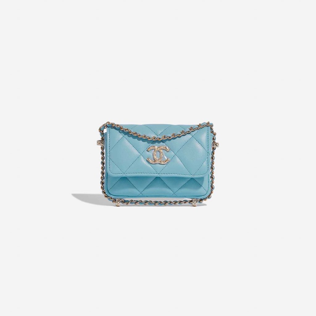 Chanel Timeless Micro WOC Lamb Tiffany Blue | SACLÀB