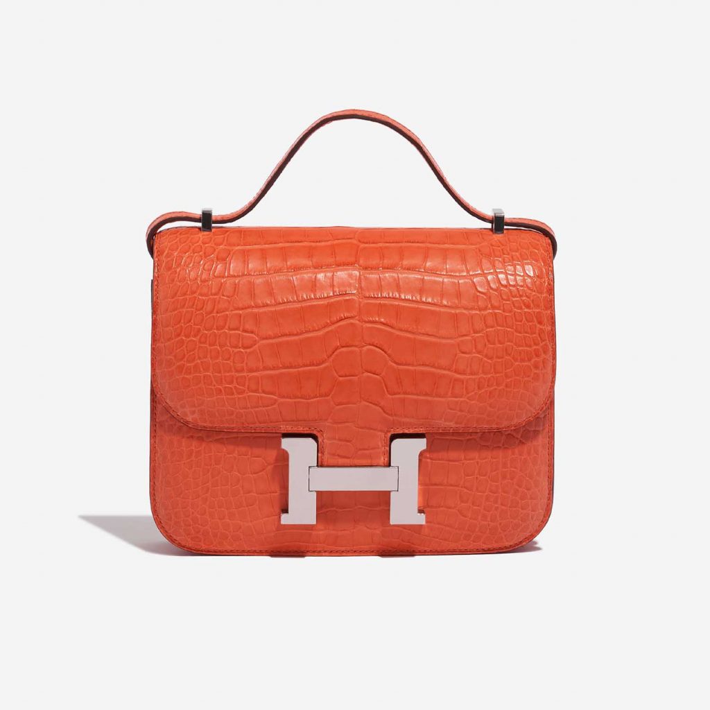 Hermès Constance 18 Matte Alligator Orange Poppy | SACLÀB