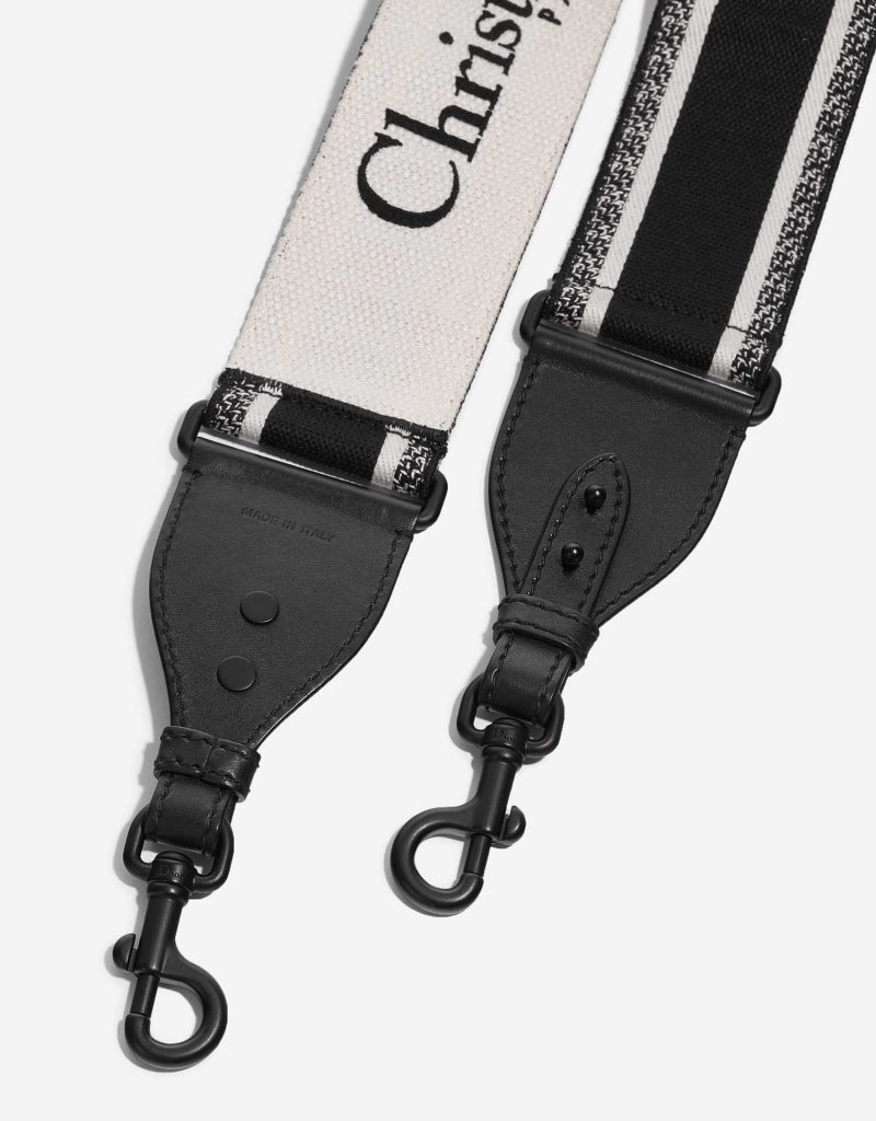 Dior Shoulder Strap Canvas / Calf Black / White | SACLÀB