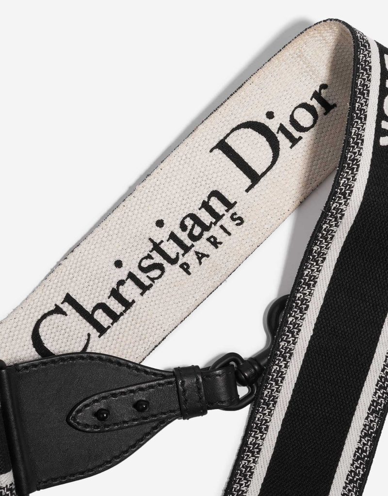 Dior Shoulder Strap Canvas / Calf Black / White | SACLÀB