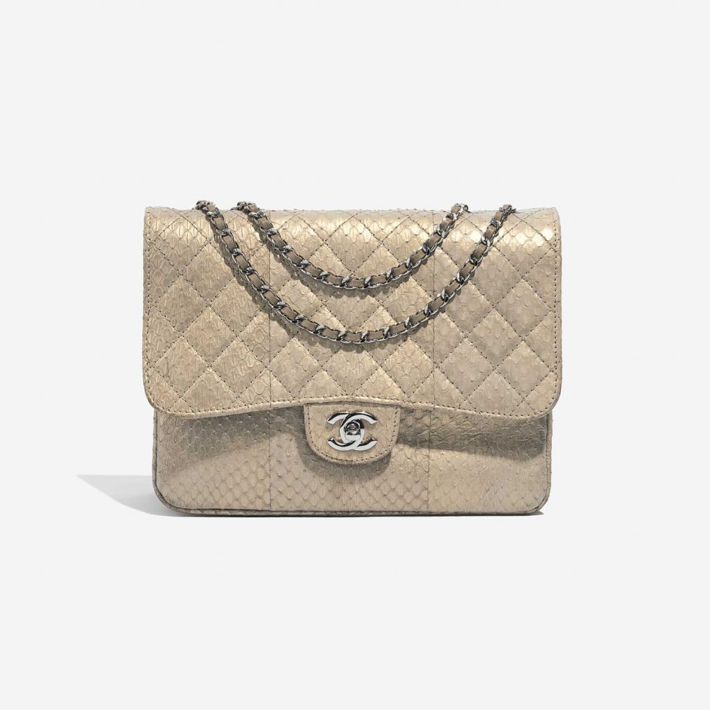 Chanel Timeless Medium Python Gold | SACLÀB