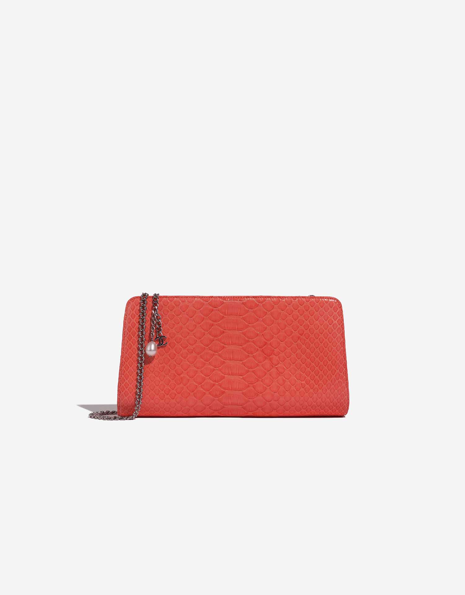 Chanel Clutch Pythonleder Korall | SACLÀB