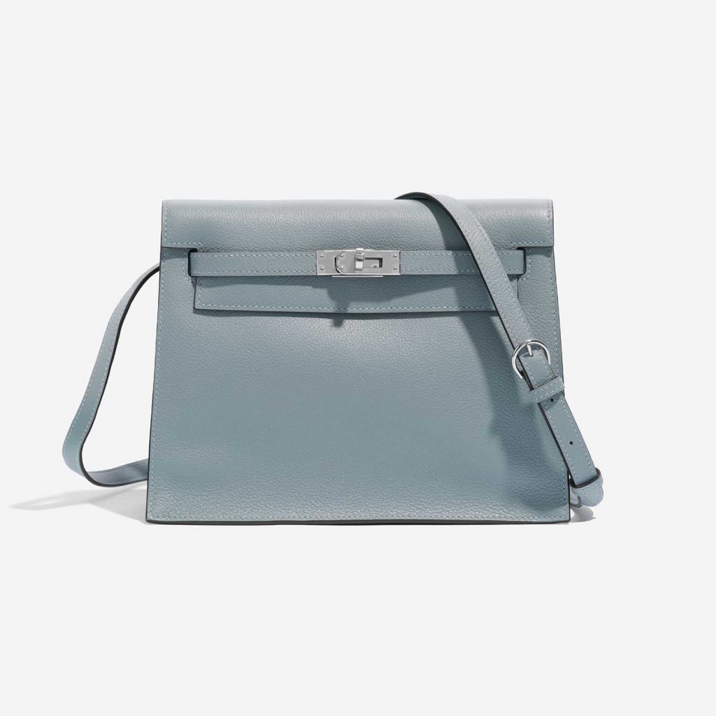 Hermès Kelly Danse Evercolor Blue Lin | SACLÀB