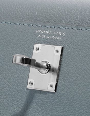 Hermès Kelly Danse Evercolor Blue Lin | SACLÀB